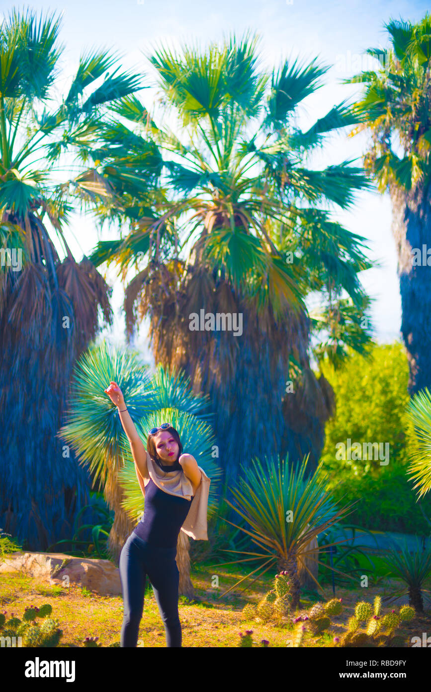 Latin female model poses for pictures in Barcelona, Spain. Barcelona's ...