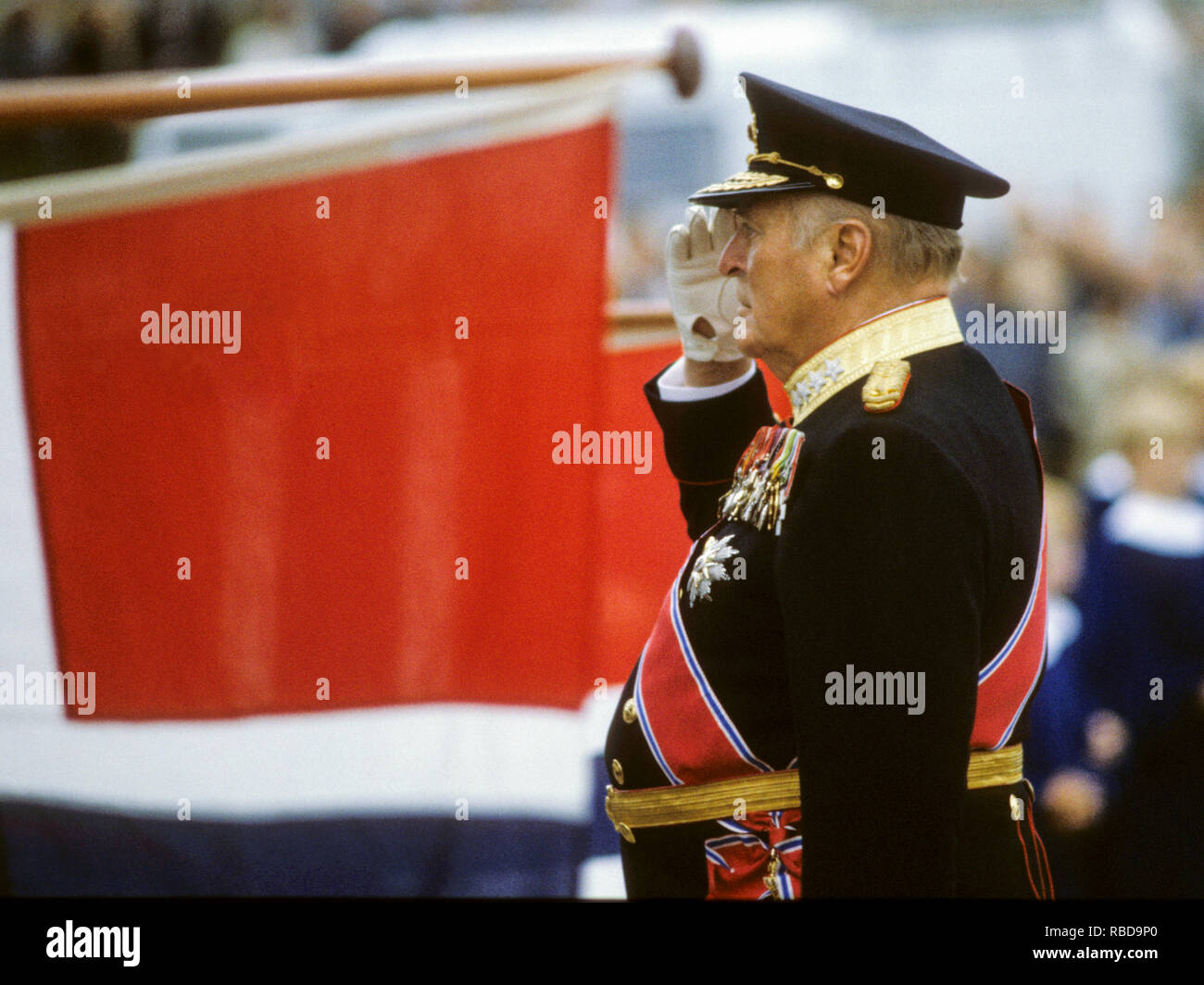KING OLAV of Norway at his celebrates 25 years on the throne in Norway ...