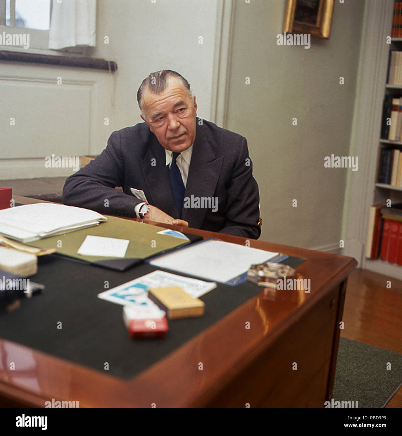 Swedish PRINCE BERTIL at his office at Royal palace in Stockholm Stock ...