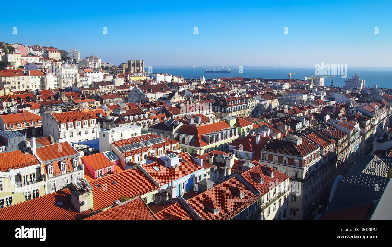 Aerial view of lisbon hi-res stock photography and images - Alamy