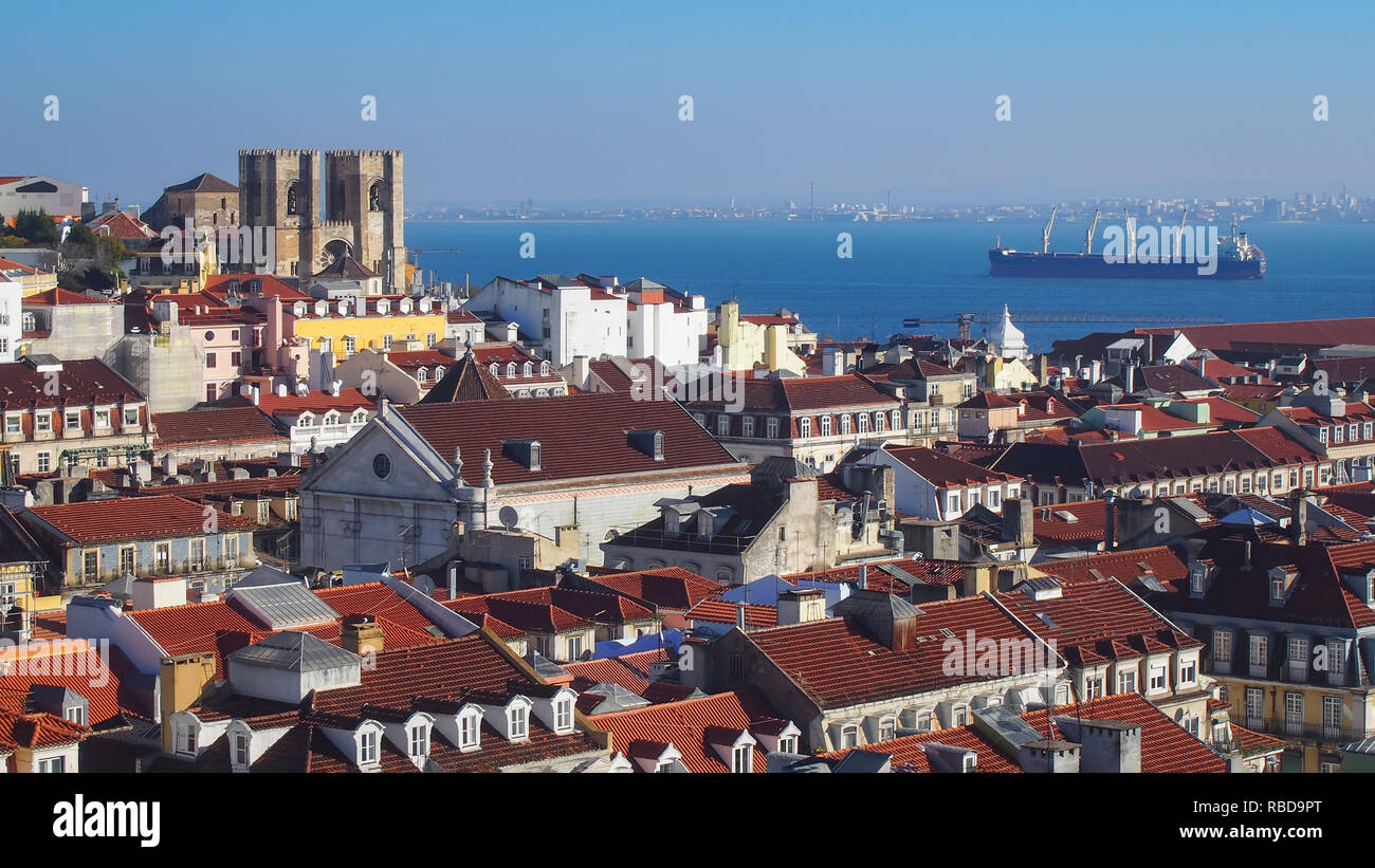 Aerial view of lisbon hi-res stock photography and images - Alamy