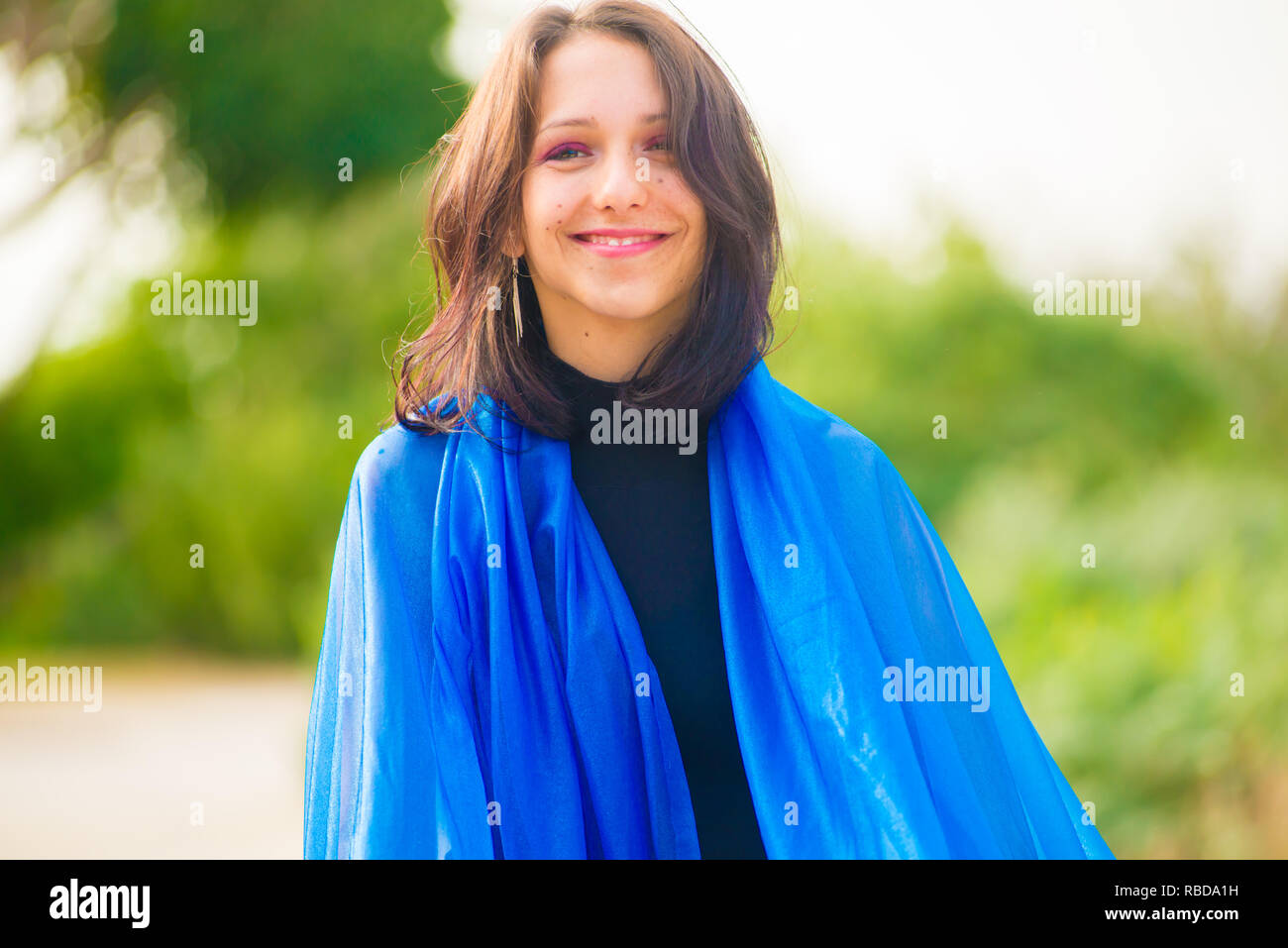 Latin female model poses for pictures in Barcelona, Spain. Barcelona's ...