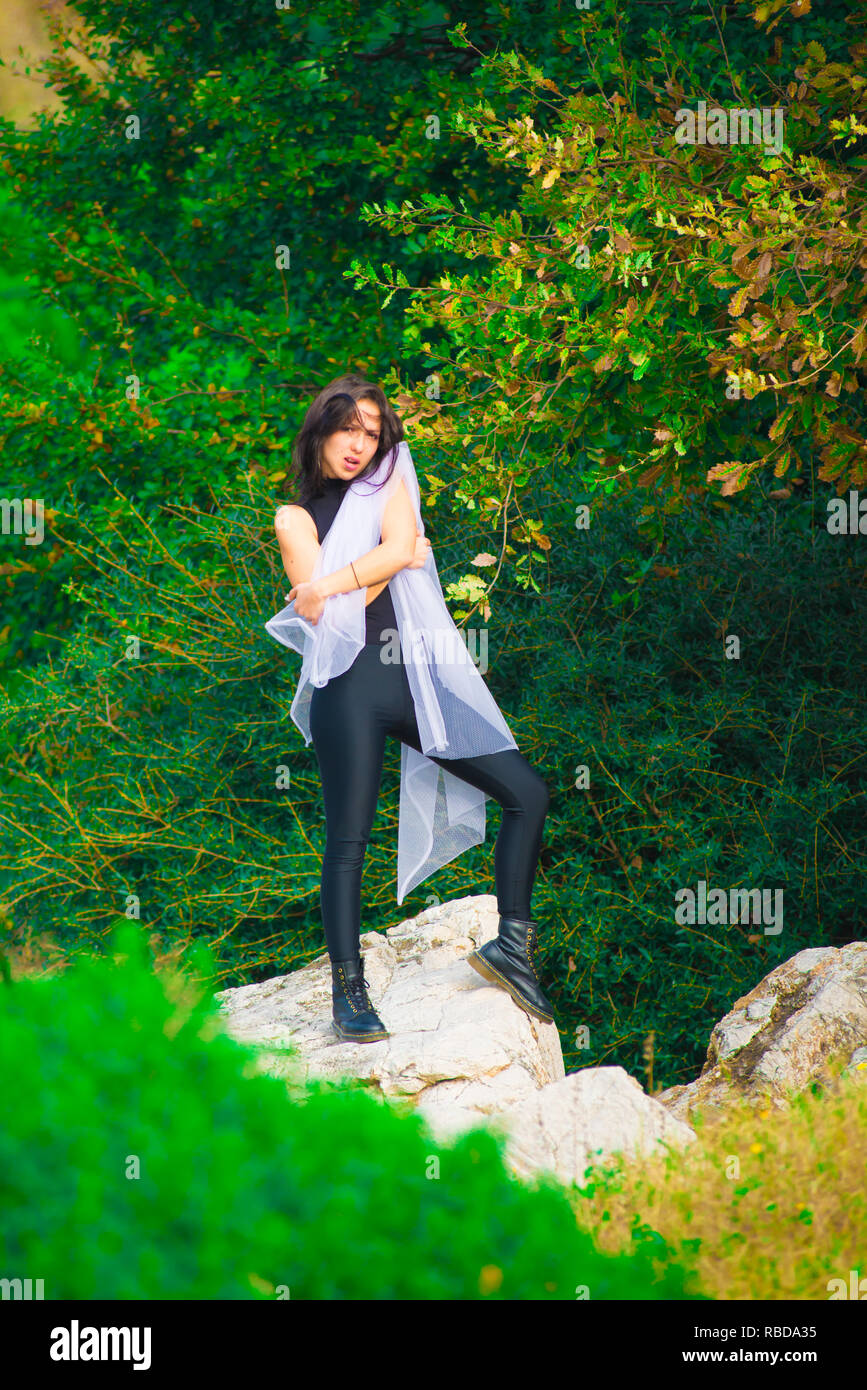 Latin female model poses for pictures in Barcelona, Spain. Barcelona's ...