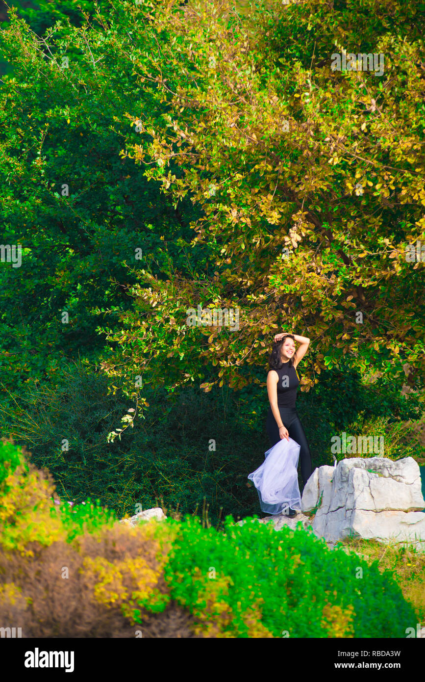 Latin female model poses for pictures in Barcelona, Spain. Barcelona's ...