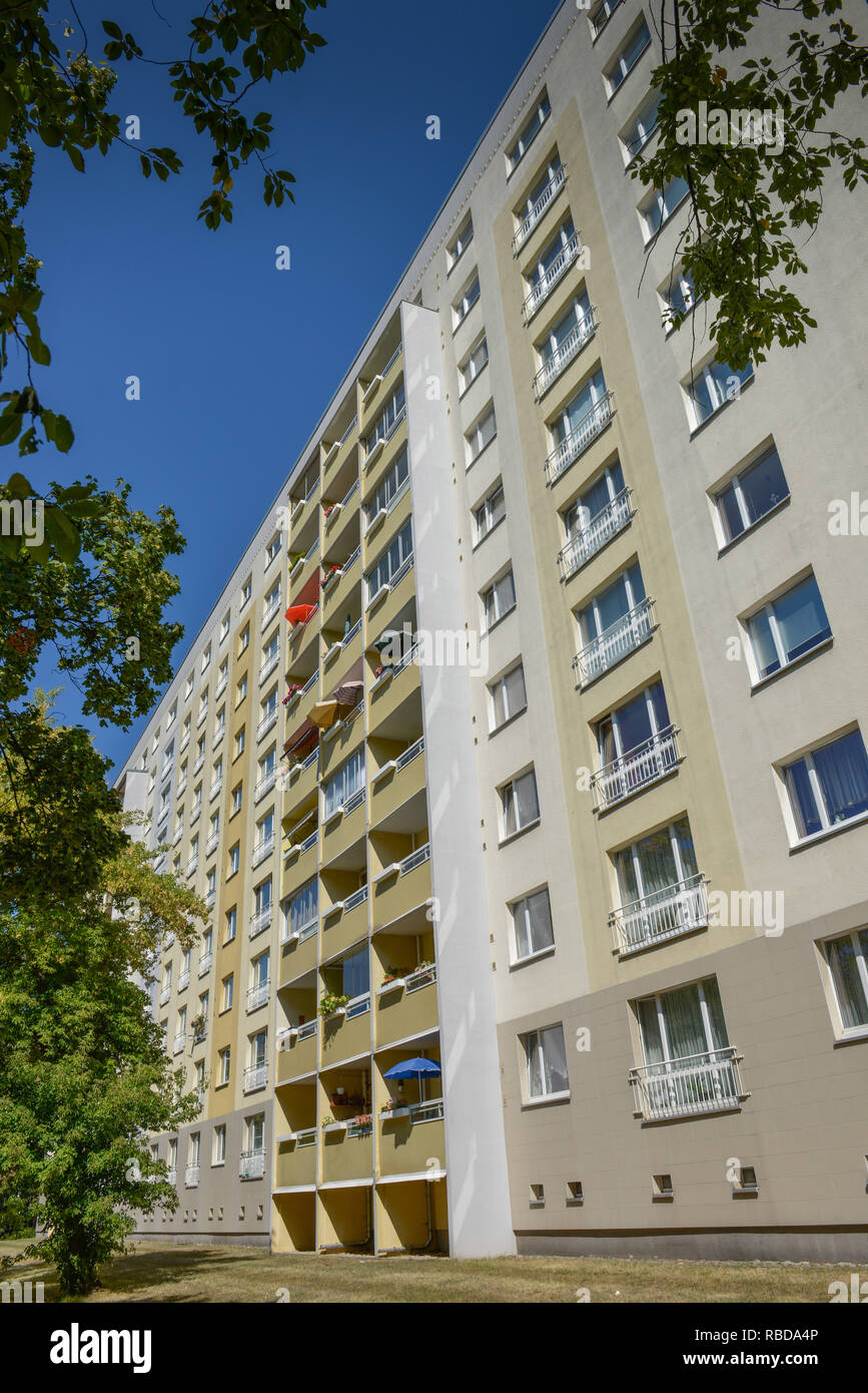 High rises, prefabricated buildings, Gürtelstrasse, Prenzlauer mountain ...