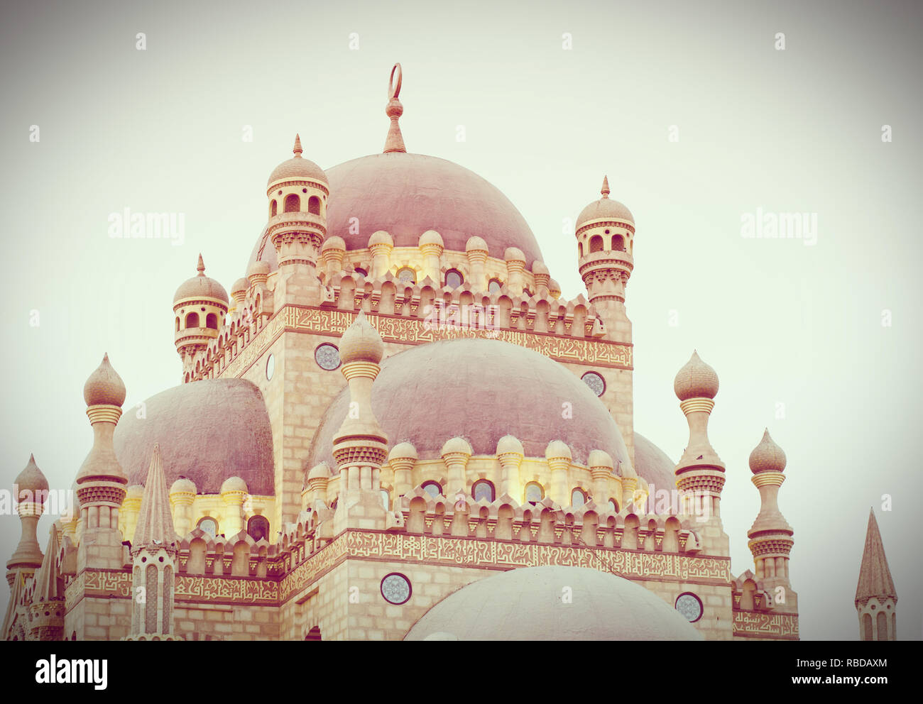 Islamic background with The Al Sahaba Mosque in Sharm El Sheikh against ...