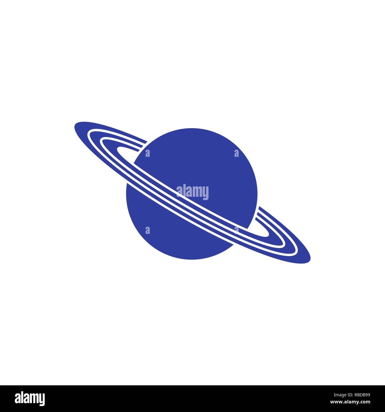 Vector illustration of the planet Saturn with ring system. Design for ...