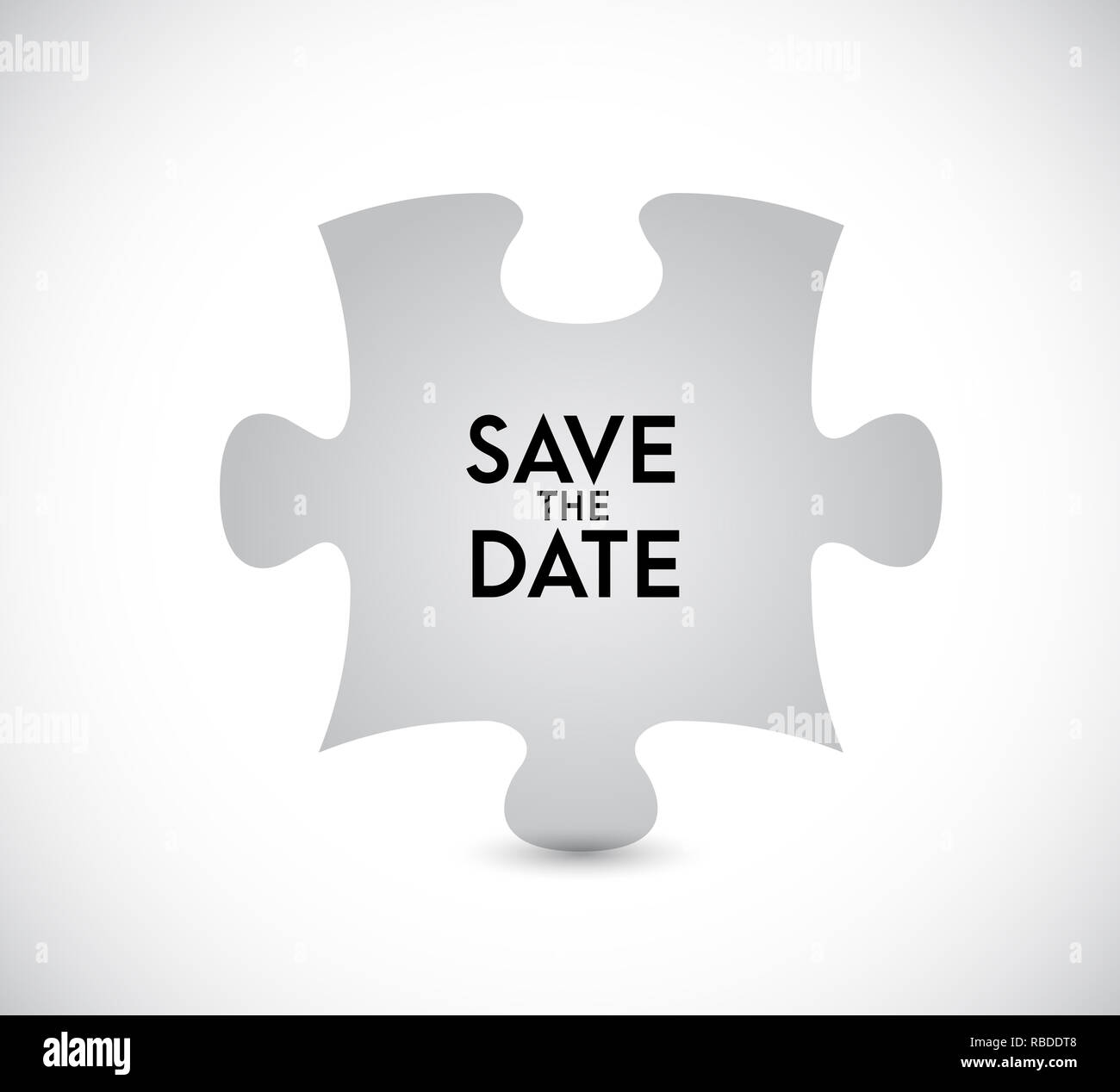 Save the date puzzle missing piece concept. infographic illustration ...