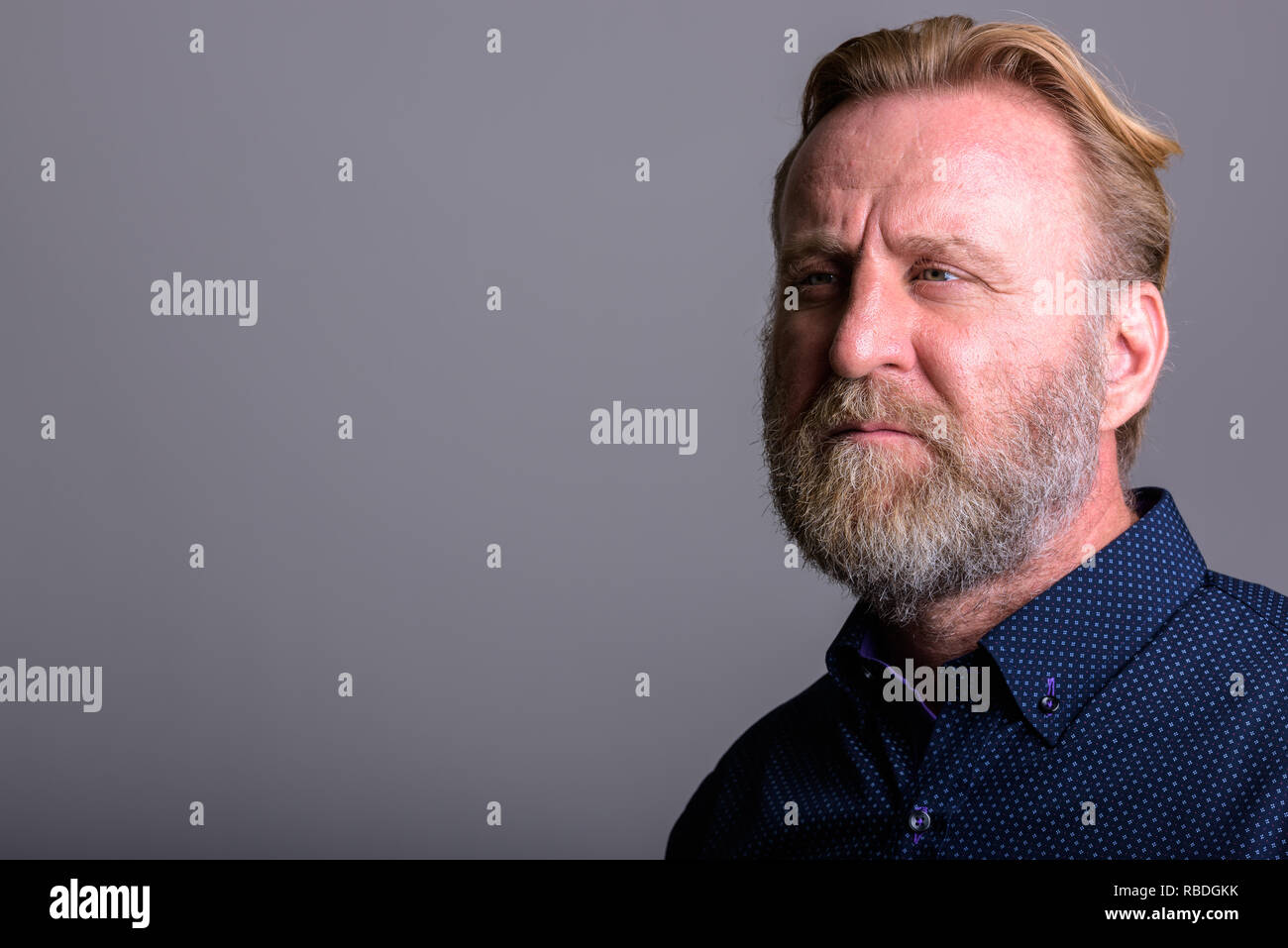 Bearded man thinking inside hi-res stock photography and images - Alamy