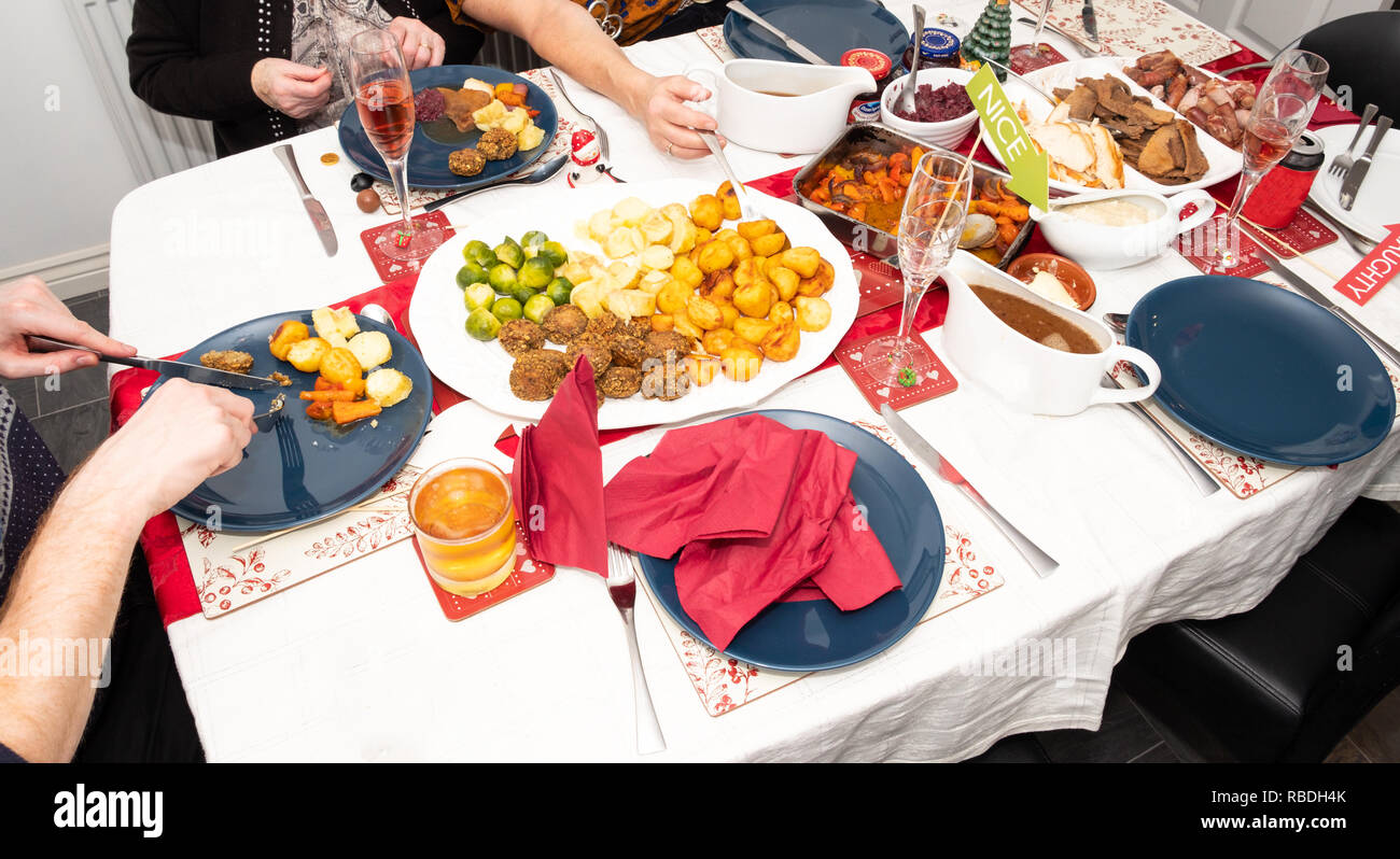 Busy christmas party in home hi-res stock photography and images - Alamy