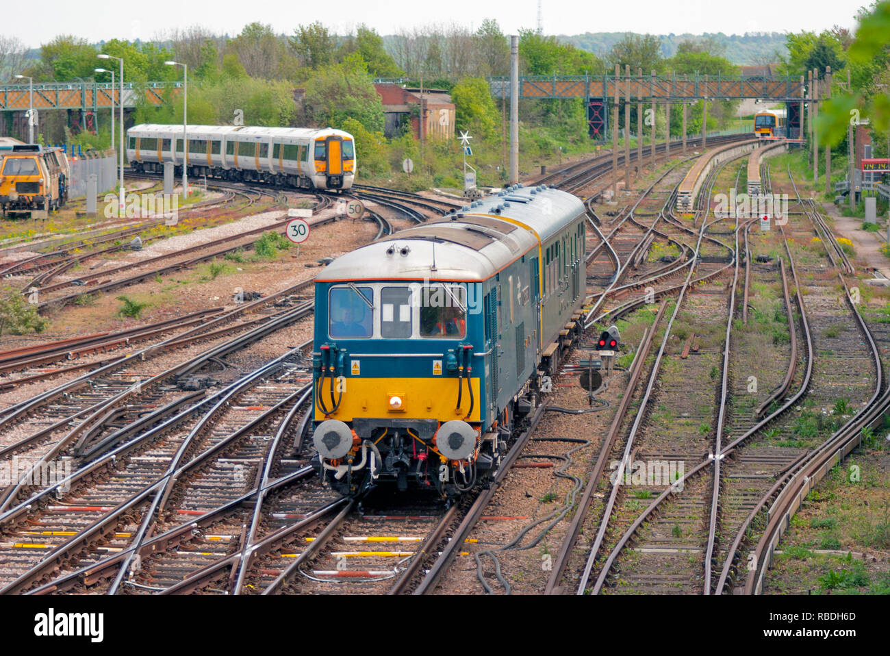 A class 73 electro diesel locomotive number 73136 'Perseverance' and ... A class 73 electro diesel locomotive number 73136 'Perseverance' and ...
