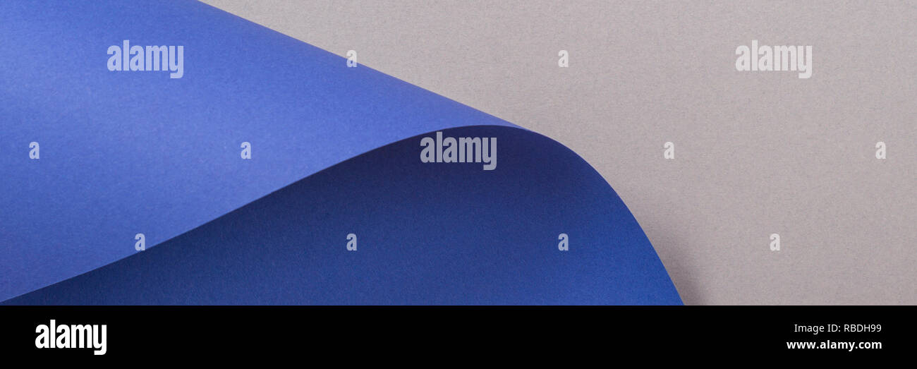 Abstract geometric shape gray and blue color paper background Stock ...
