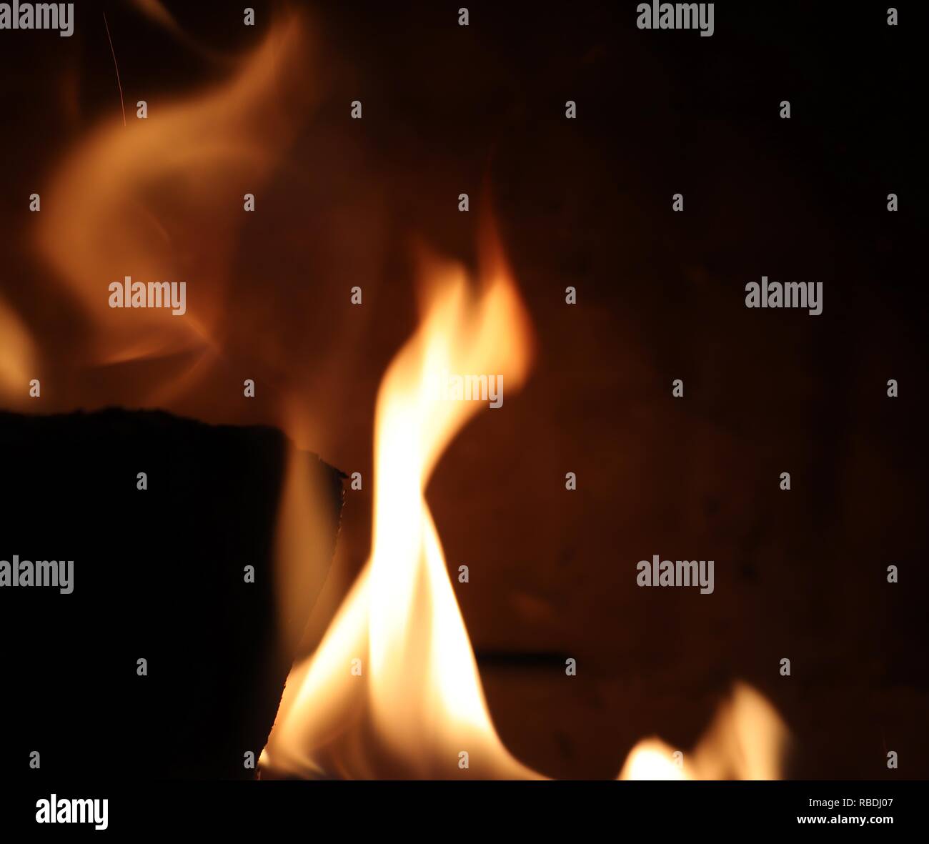 Beautiful hot fire burning in a fireplace Stock Photo - Alamy