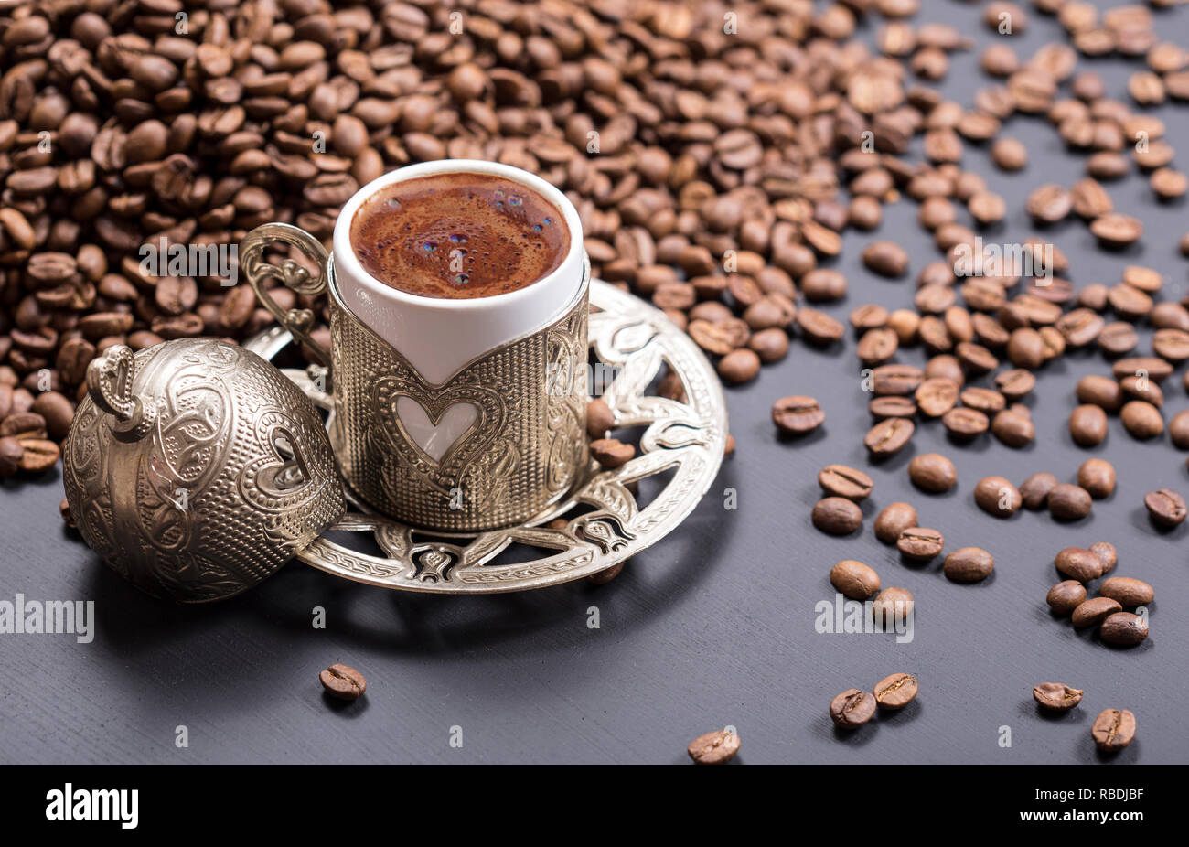 traditional turkish coffee and ottoman ornament coffee cup Stock Photo ...