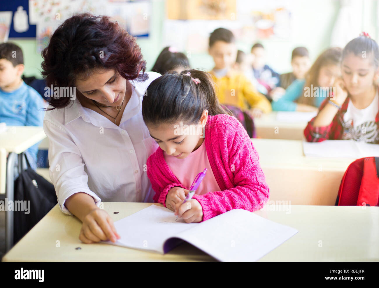 Teacher school teaching girl hi-res stock photography and images - Alamy