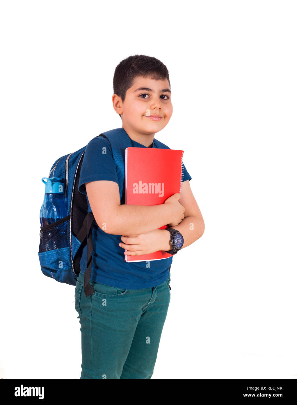 student boy ready to go to school Stock Photo - Alamy