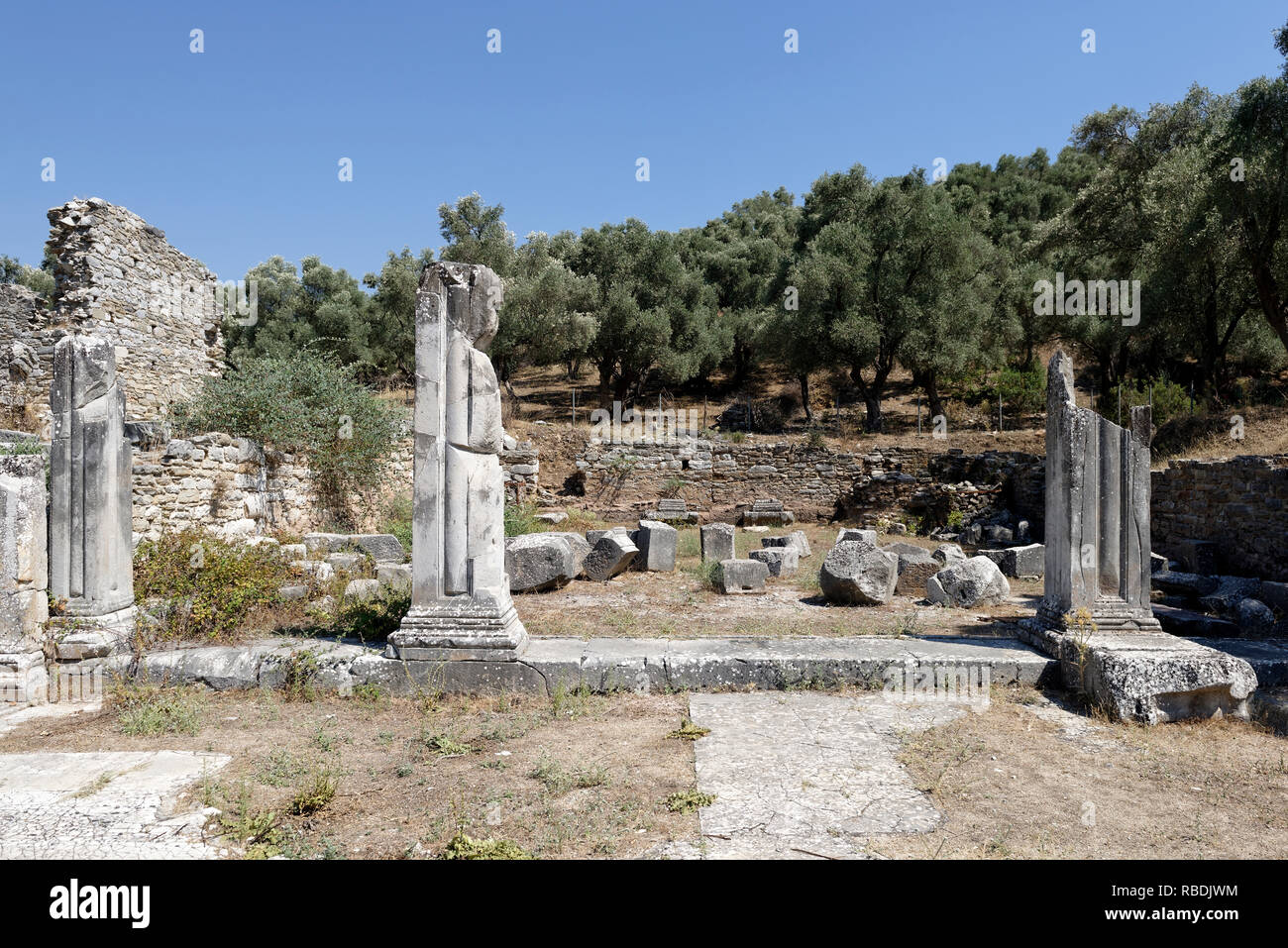 The South East corner and stoa of the Agora, ancient Greek city of ...