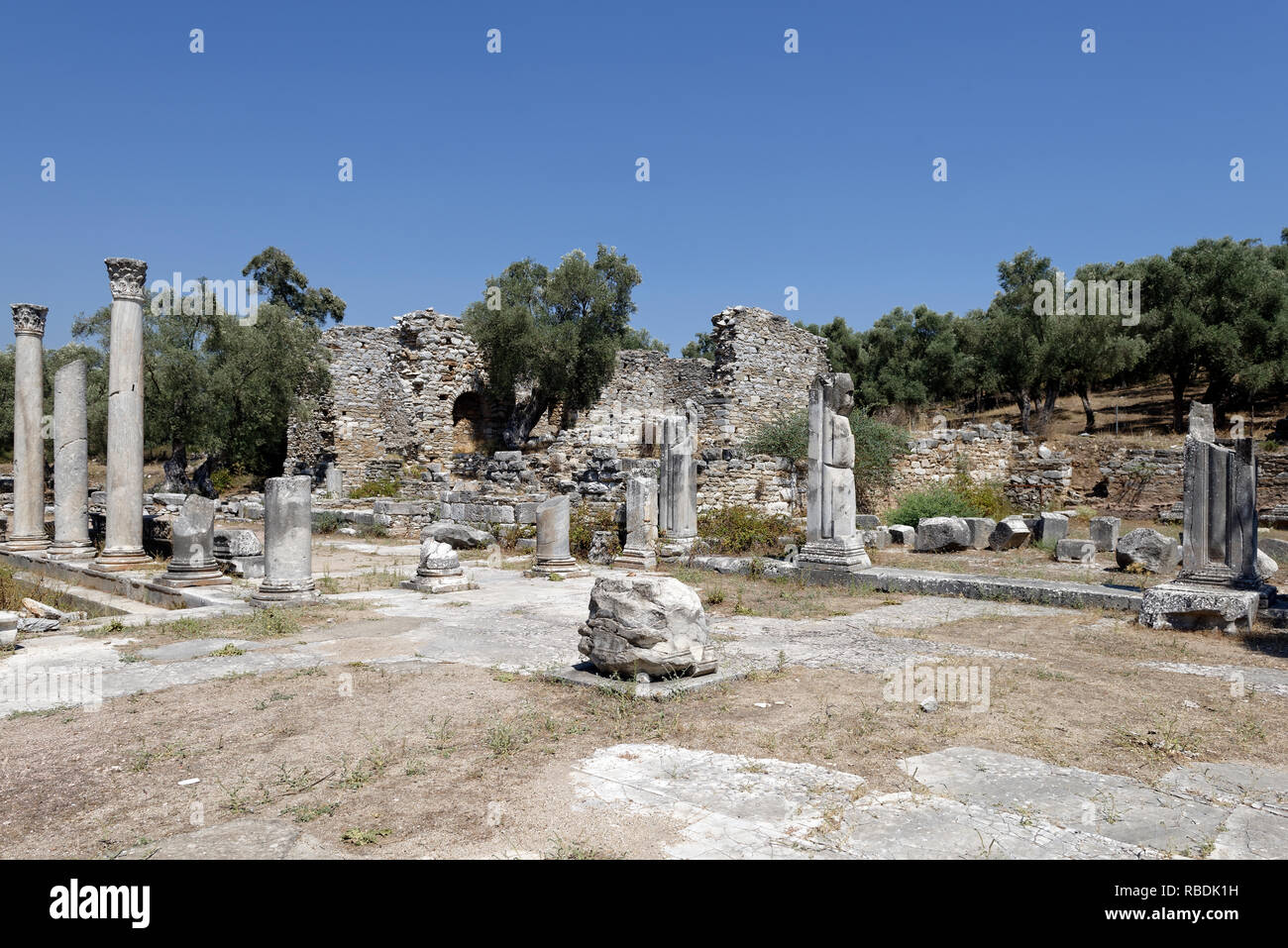 The South East corner and stoa of the Agora, ancient Greek city of ...