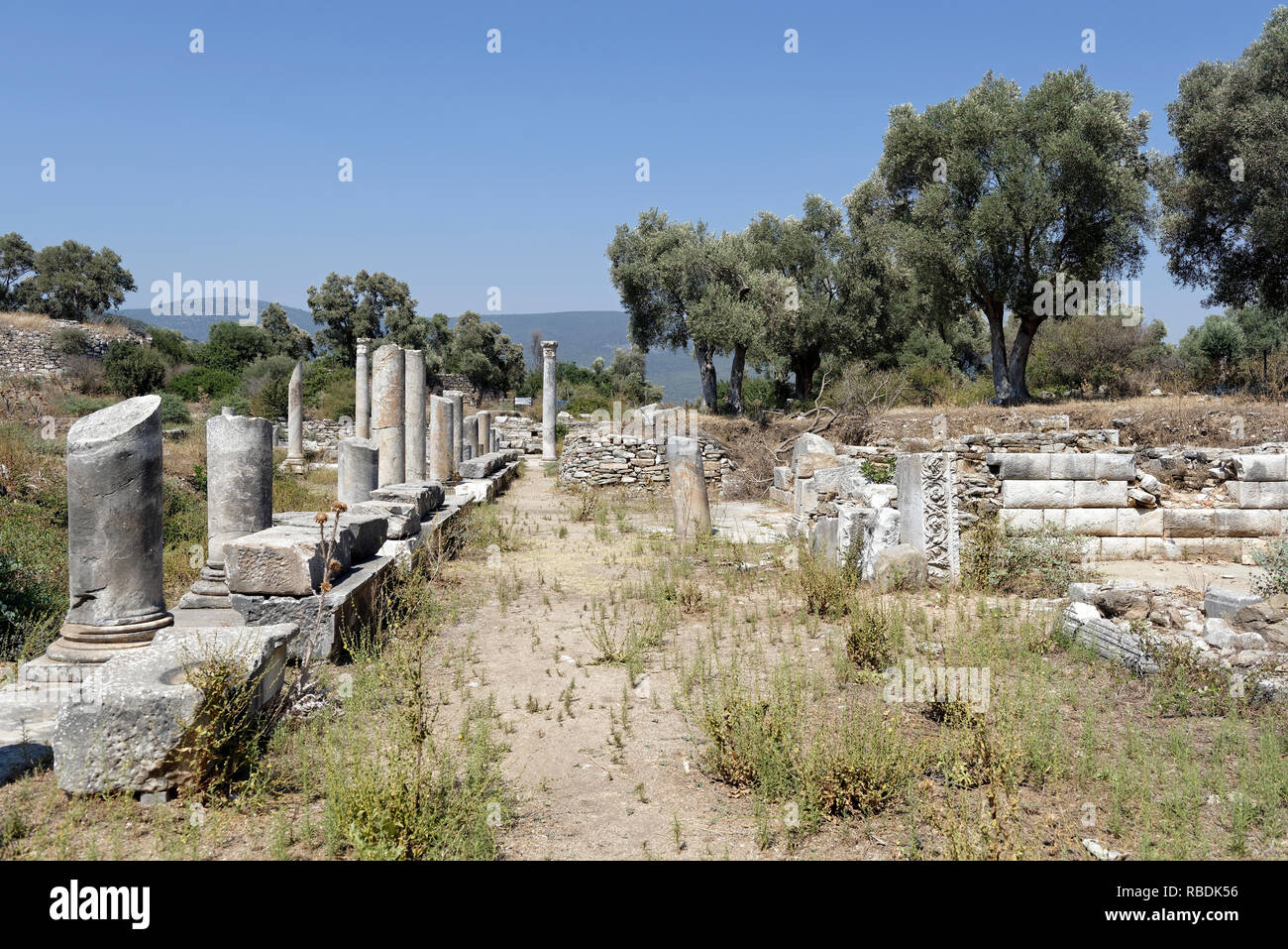 View along the East stoa of the Agora towards the North corner, ancient ...