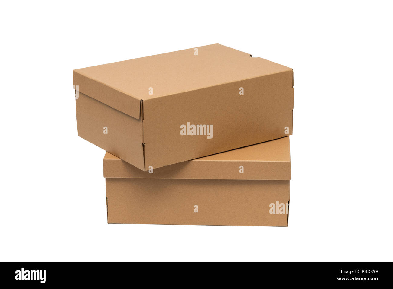 Brown cardboard shoes box with lid for shoe or sneaker product ...