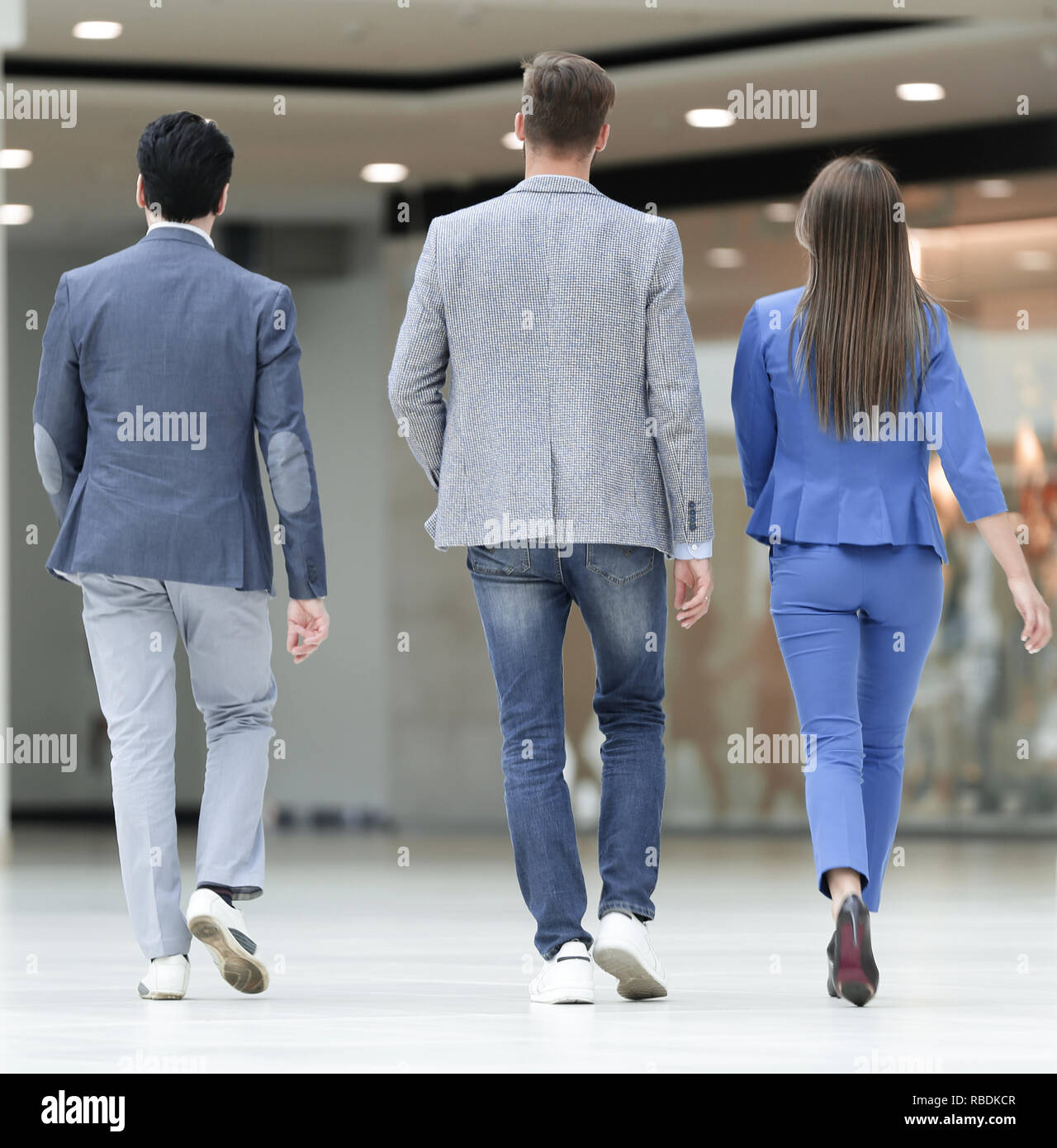 Rear view company receptionist hi-res stock photography and images - Alamy