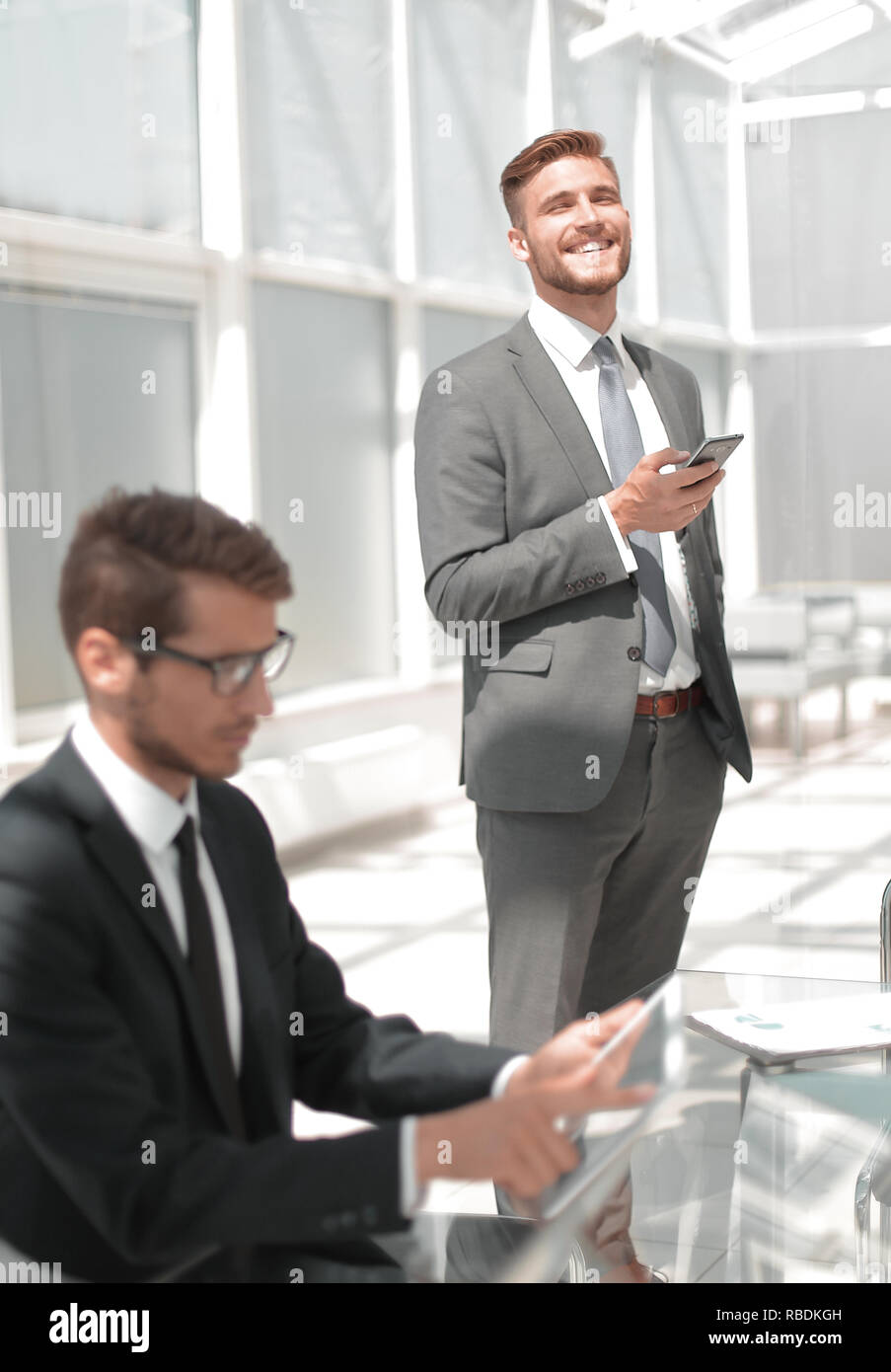 employees in the workplace in the office Stock Photo - Alamy