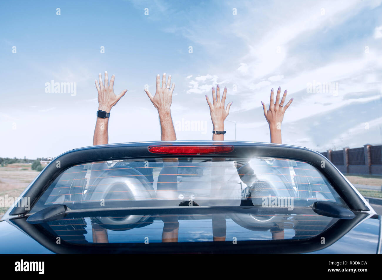 People Waving Car Stock Photos & People Waving Car Stock Images - Alamy