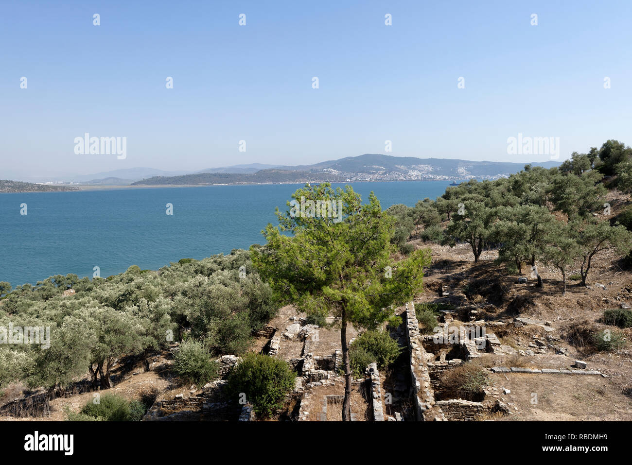 Ruins of South East residential area beside the theatre, ancient Greek ...