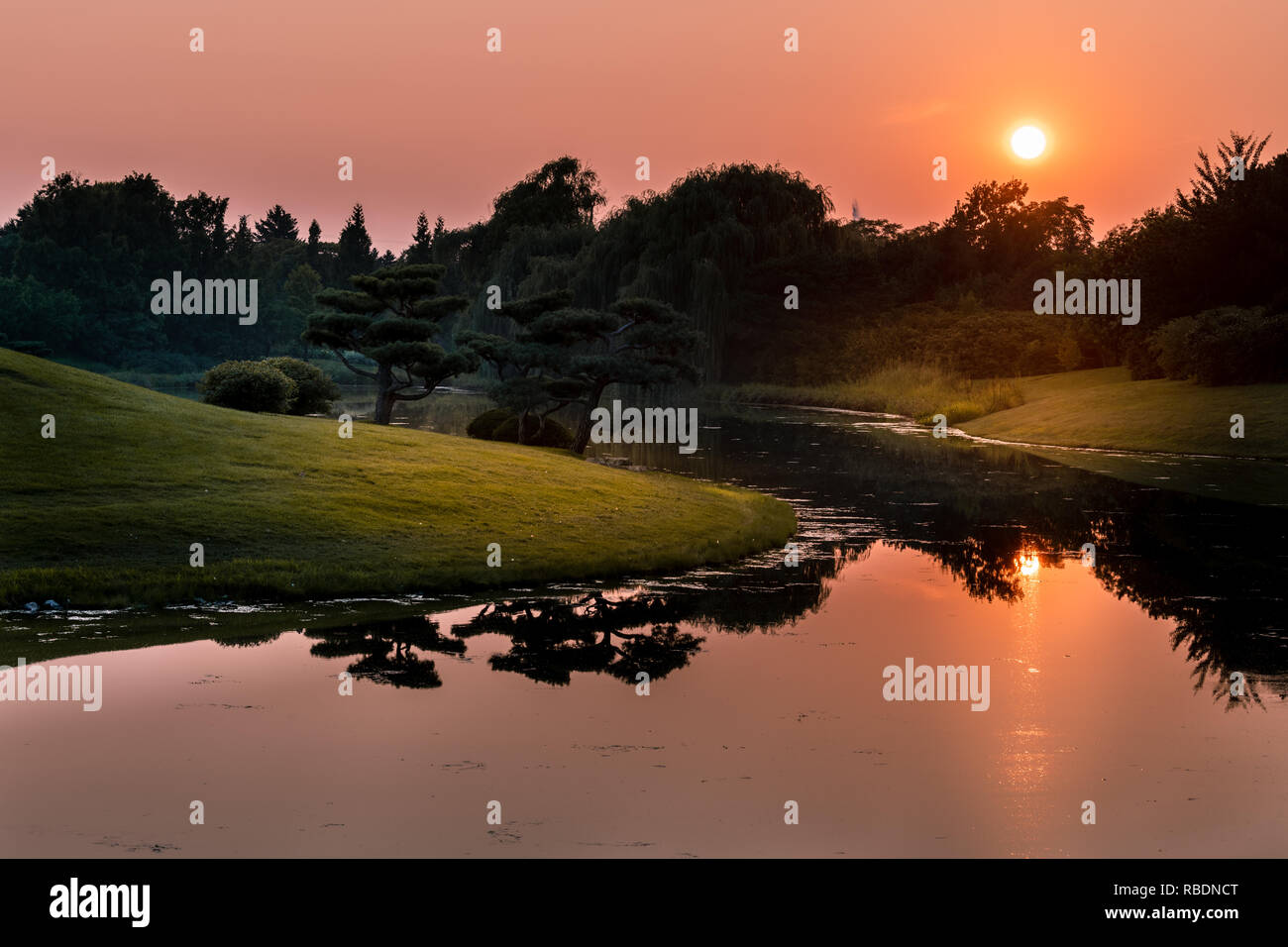 Sunrise colors landscape Stock Photo - Alamy