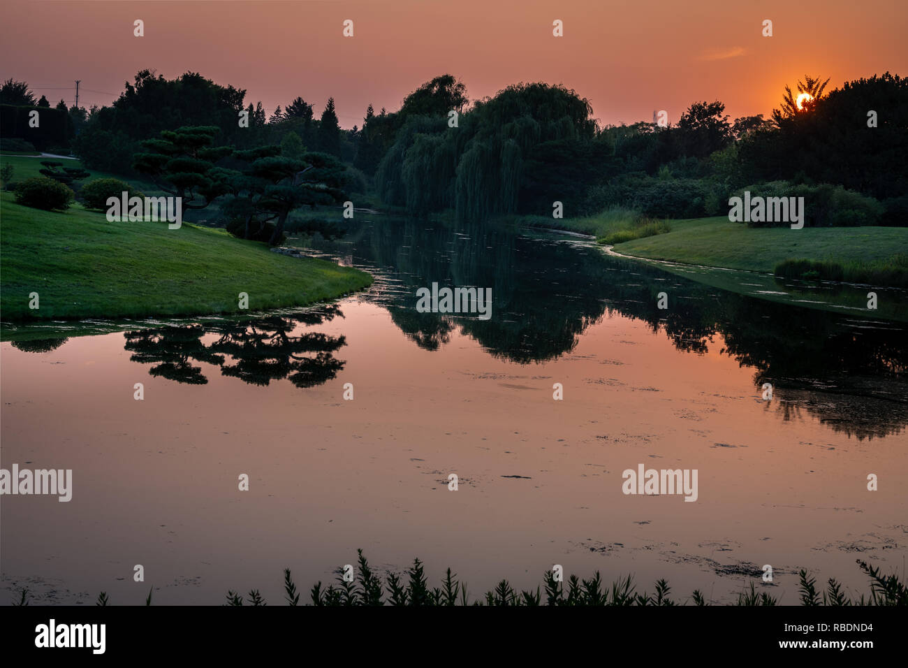 Sunrise colors landscape Stock Photo - Alamy