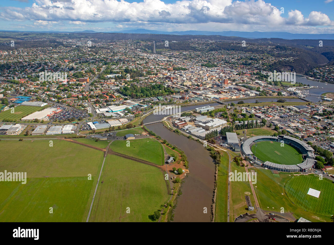 Aerial view of Launceston Stock Photo - Alamy