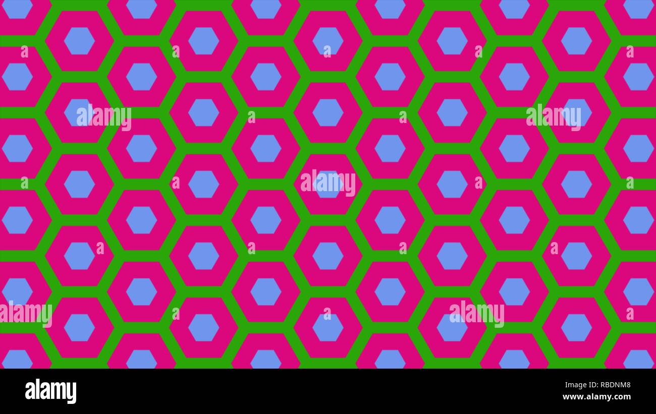 Abstract of the colorful hexagon of same color and different ...