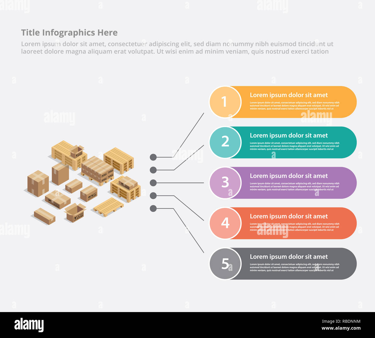 cardboard shipping infographic business data template banner for ...
