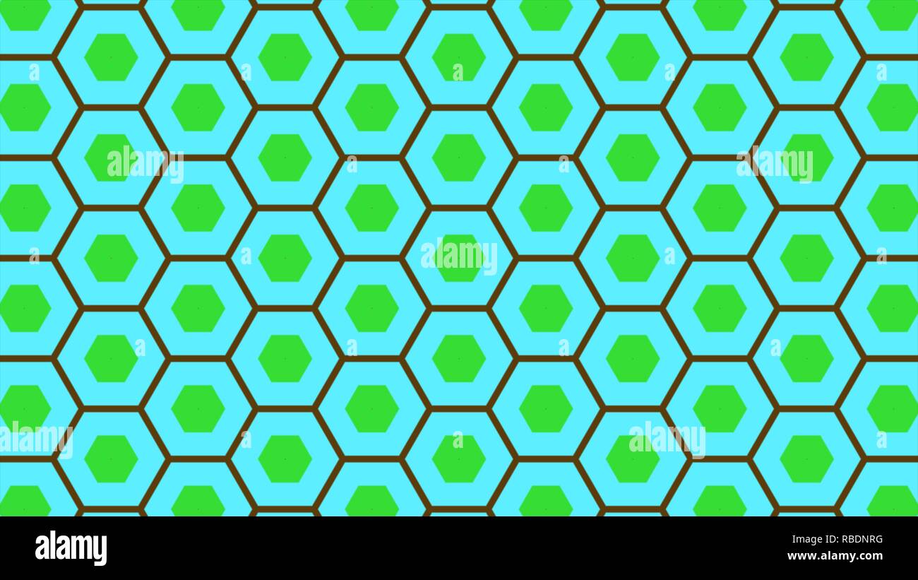 Abstract of the colorful hexagon of same color and different ...