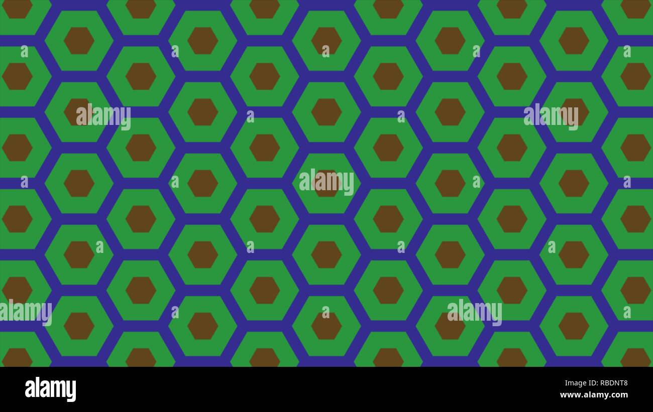 Abstract of the colorful hexagon of same color and different ...