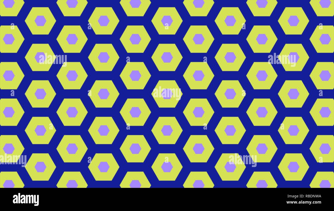 Abstract of the colorful hexagon of same color and different ...