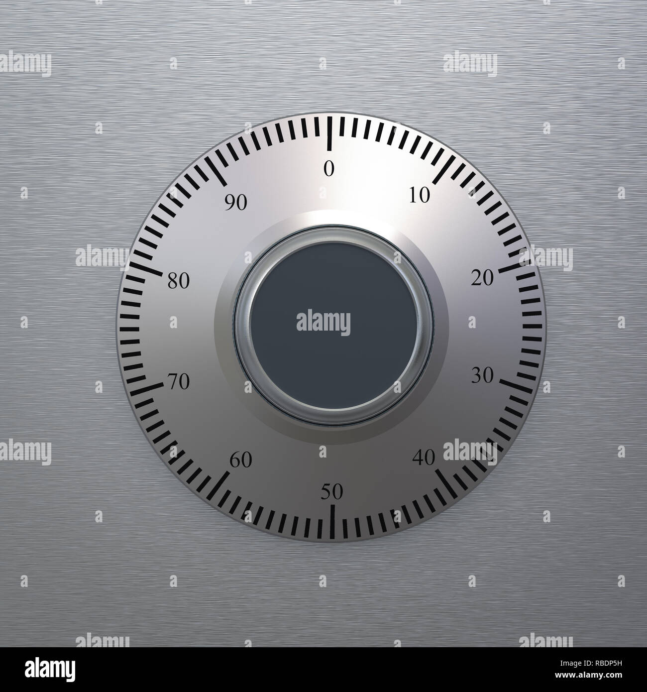 3d rendering metallic vault with dial number and scale Stock Photo - Alamy