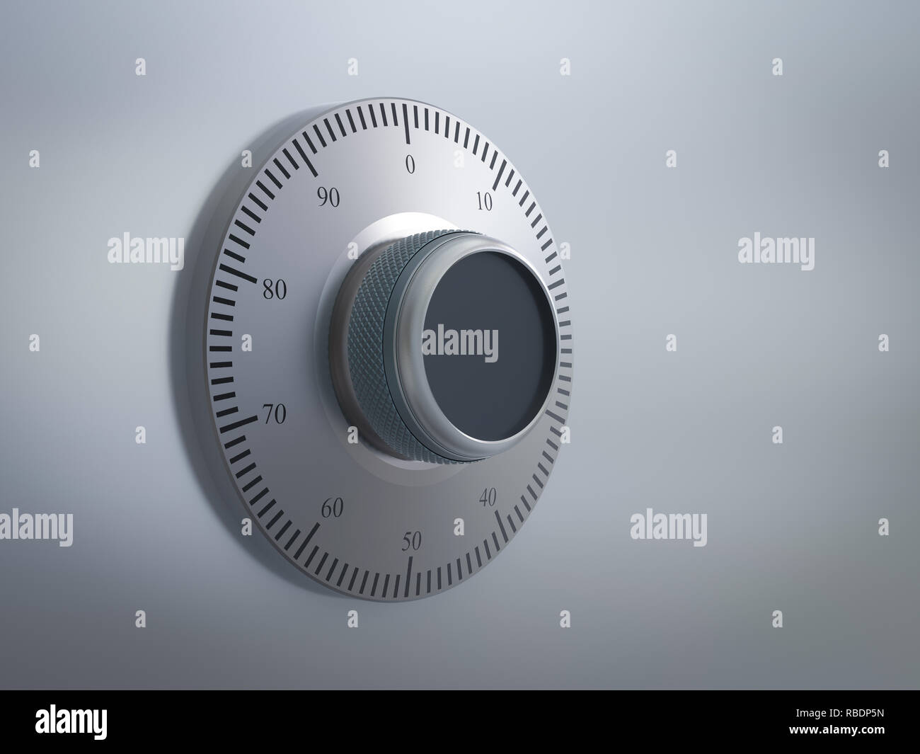 3d rendering metallic vault with dial number and scale Stock Photo - Alamy