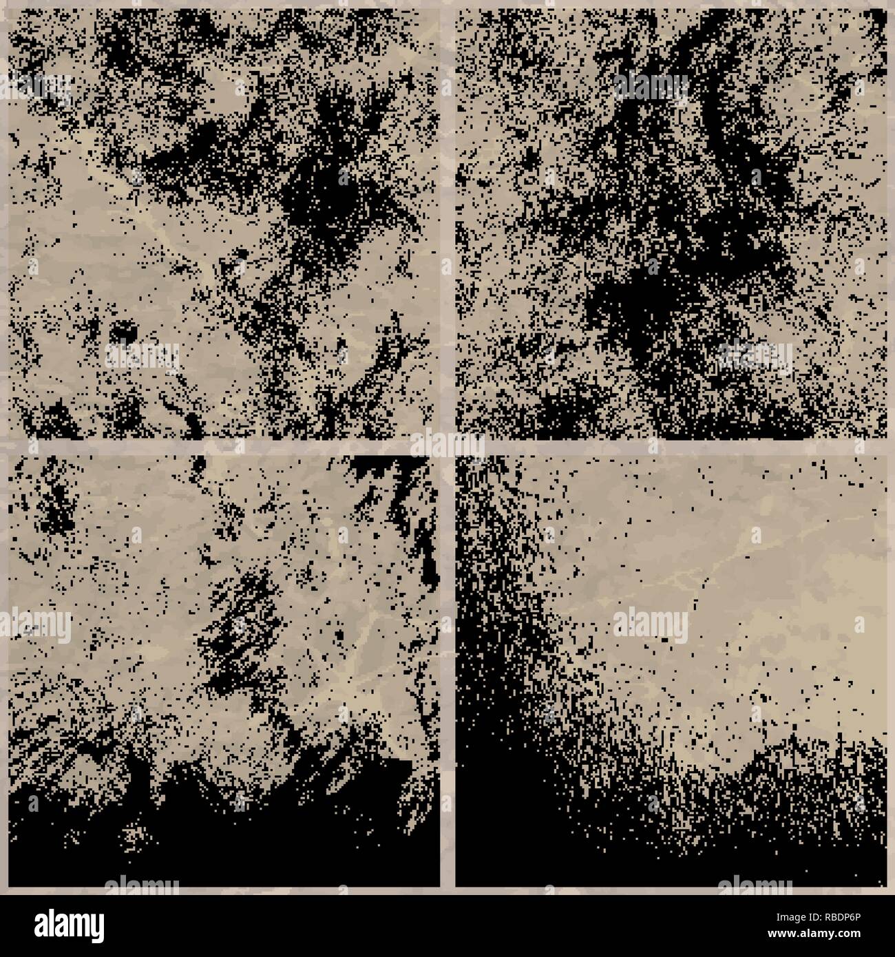 Set of vector grunge distressed texture template Stock Vector Image ...