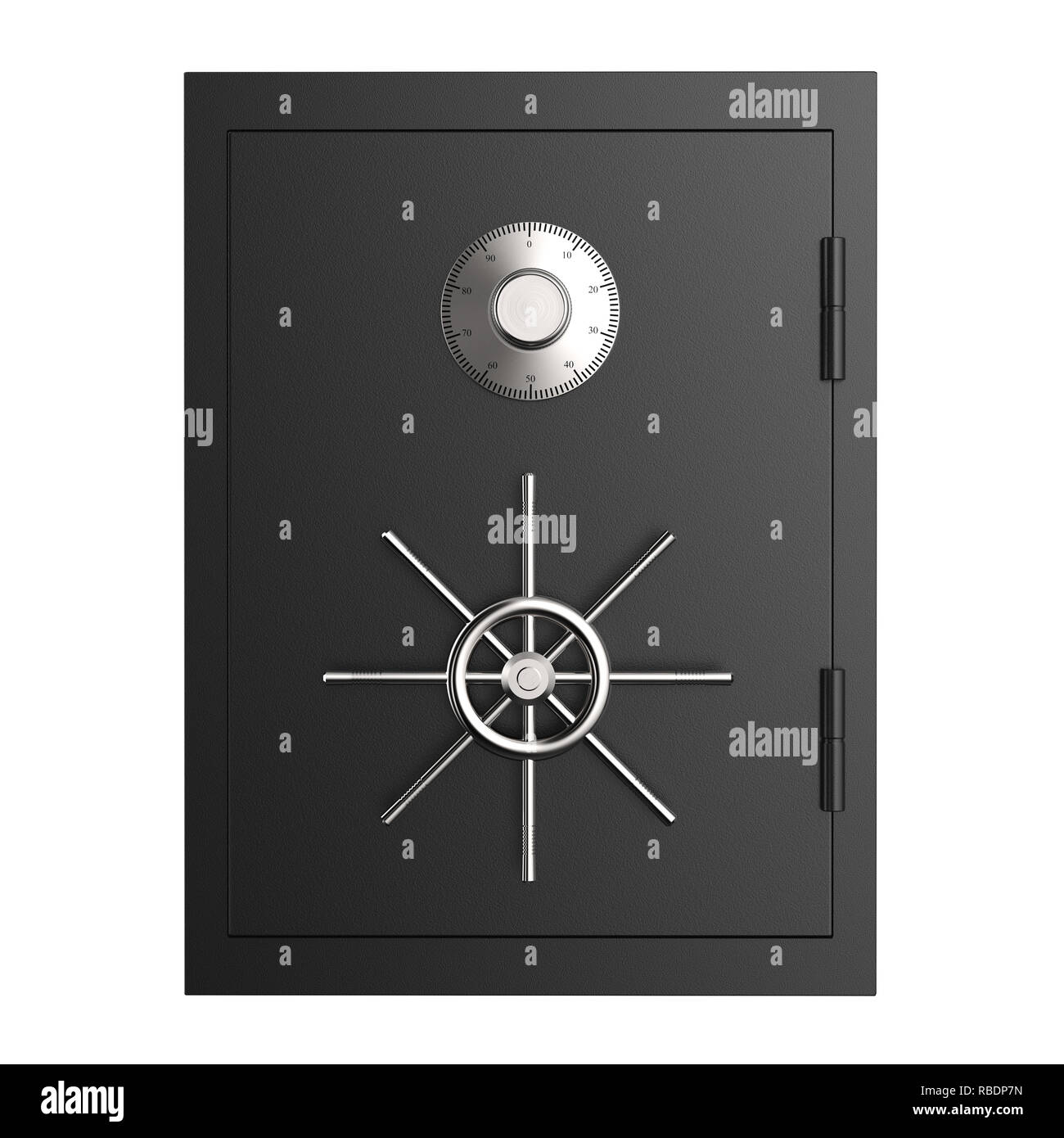 3d rendering metallic bank safe or steel safe isolated on white Stock ...