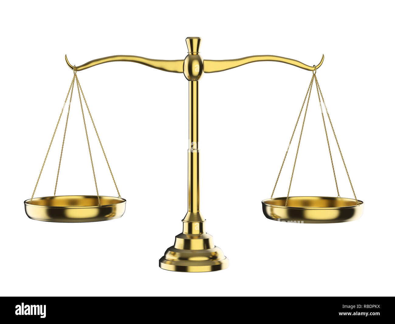 Law concept with 3d rendering law scale on white background Stock Photo ...