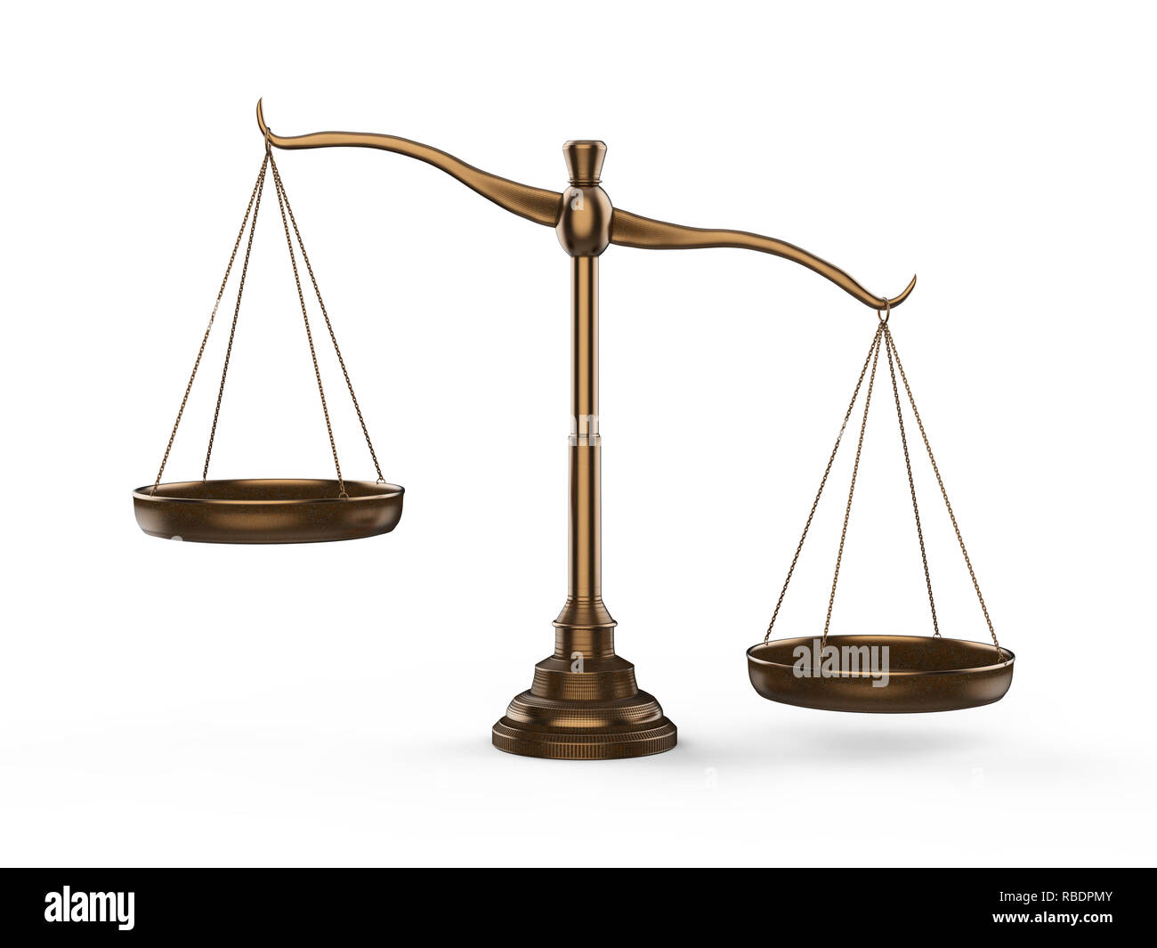 Law concept with 3d rendering law scale on white background Stock Photo ...