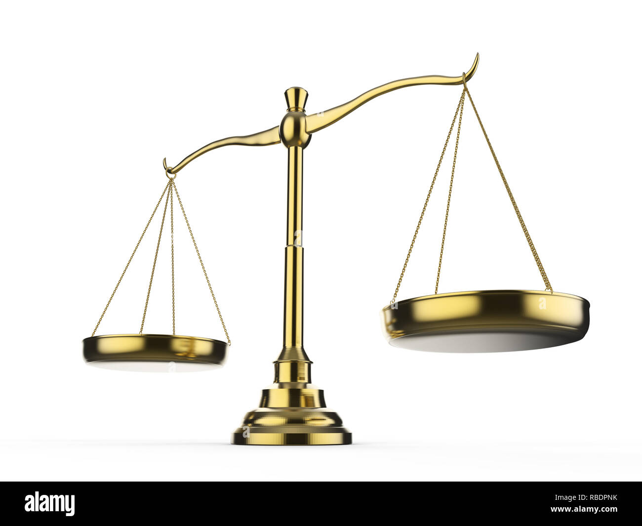 Law concept with 3d rendering law scale on white background Stock Photo ...