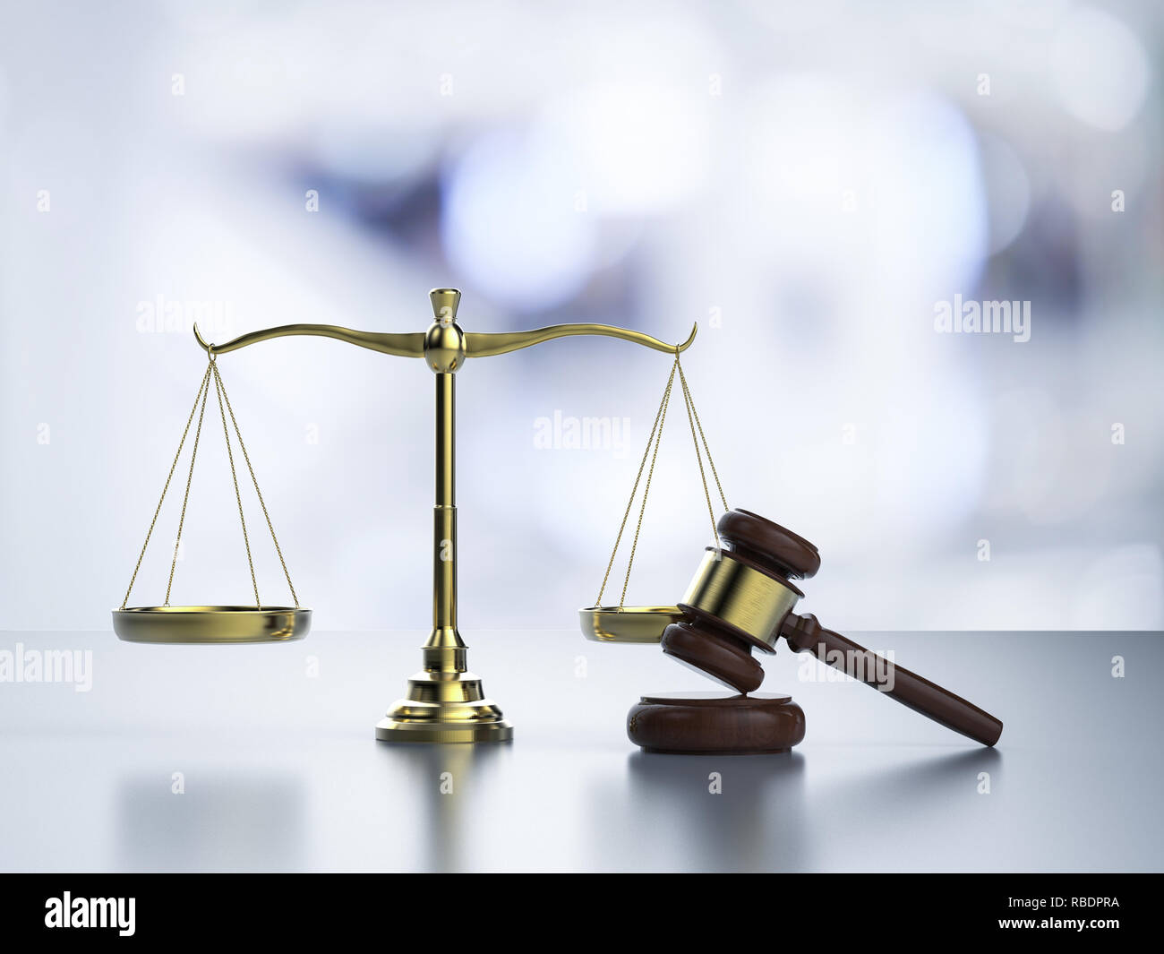 Law concept with 3d rendering golden law scale and gavel judge Stock ...