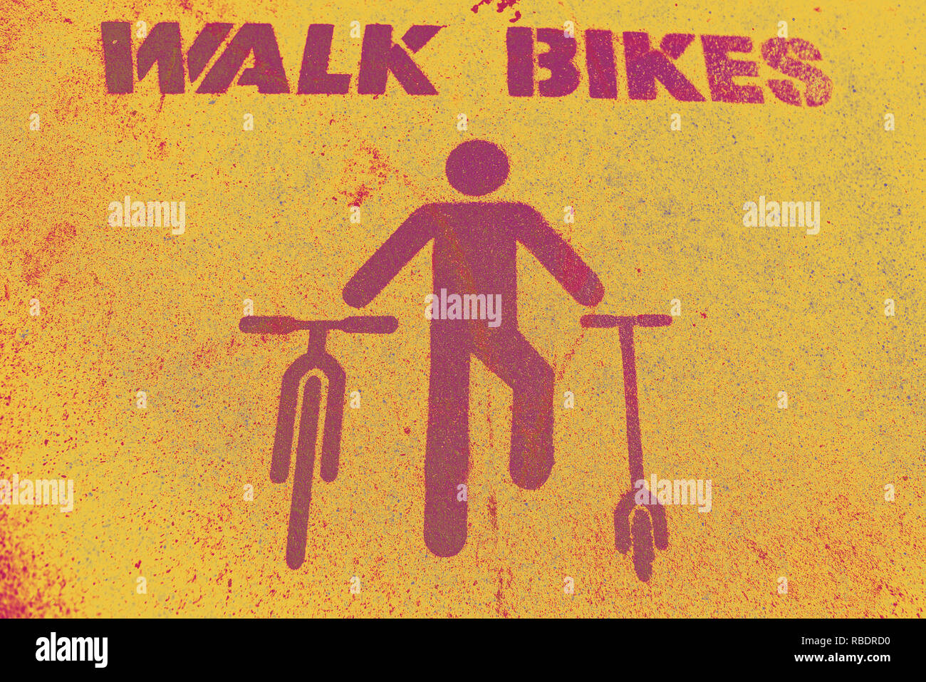 Walk bicycles and scooters hi-res stock photography and images - Alamy