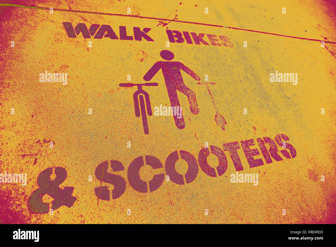 Walk Bikes & Scooters Stock Photo - Alamy