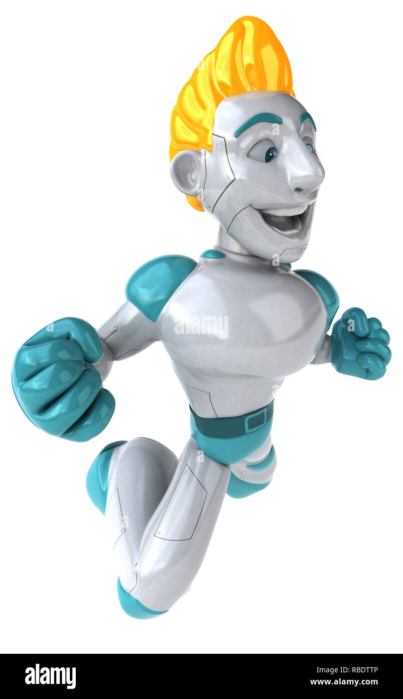 Robot - 3D Illustration Stock Photo - Alamy