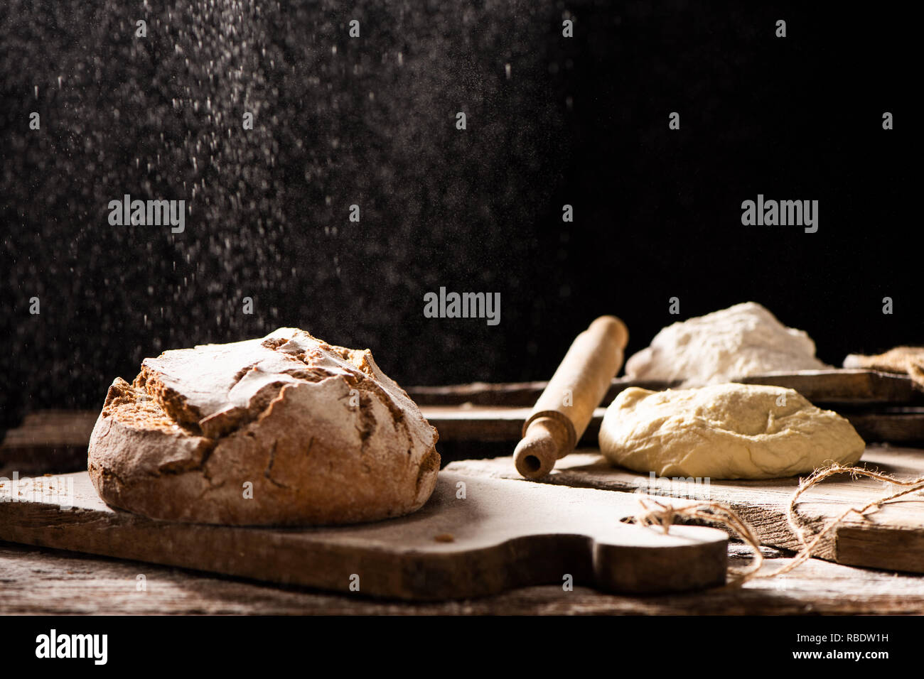 Homemade fresh bread in a Bakery shop. Close up Stock Photo - Alamy