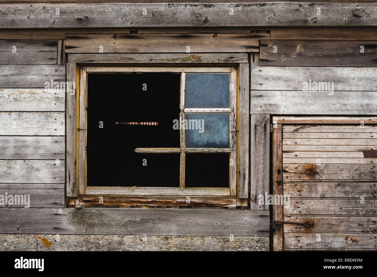 Old, broken window Stock Photo - Alamy