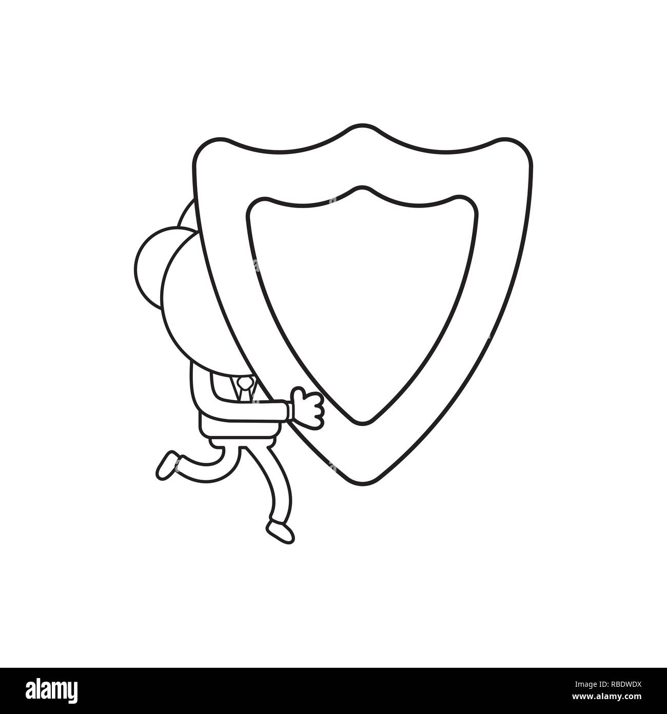 Vector illustration concept of businessman character running and ...